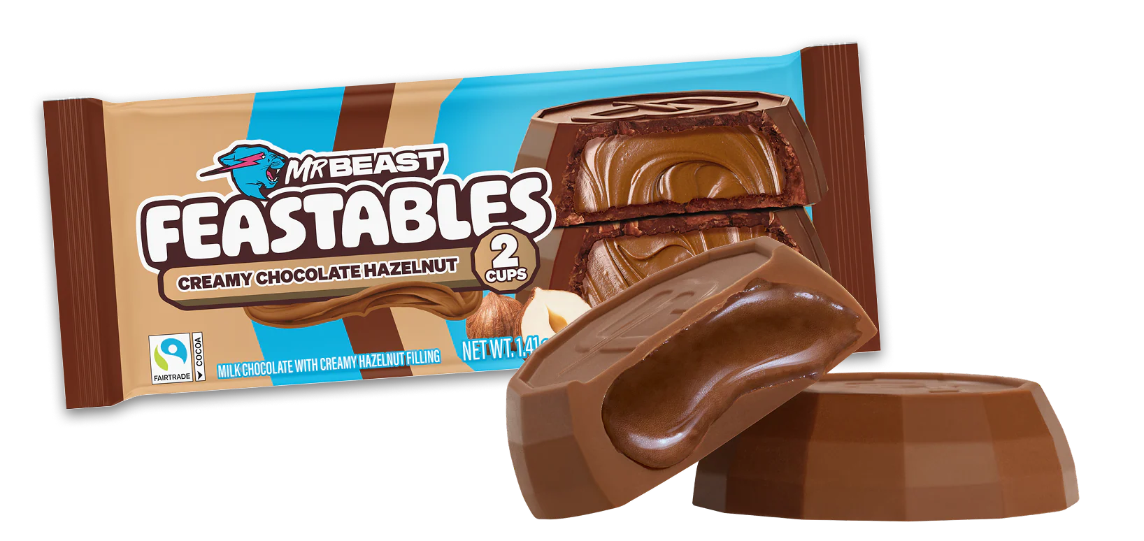 Mr Beast Feastables - Creamy Chocolate Hazelnut 2 cups