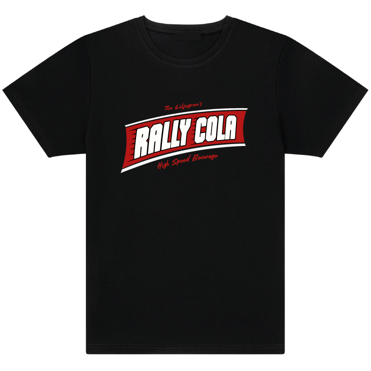 T-shirt "Rally Cola" svart (barnstorlek)