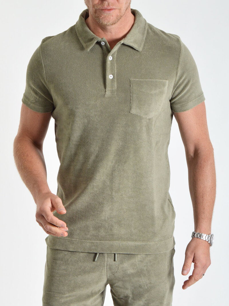 Khakigrön Piké Frotté | Paapi.se