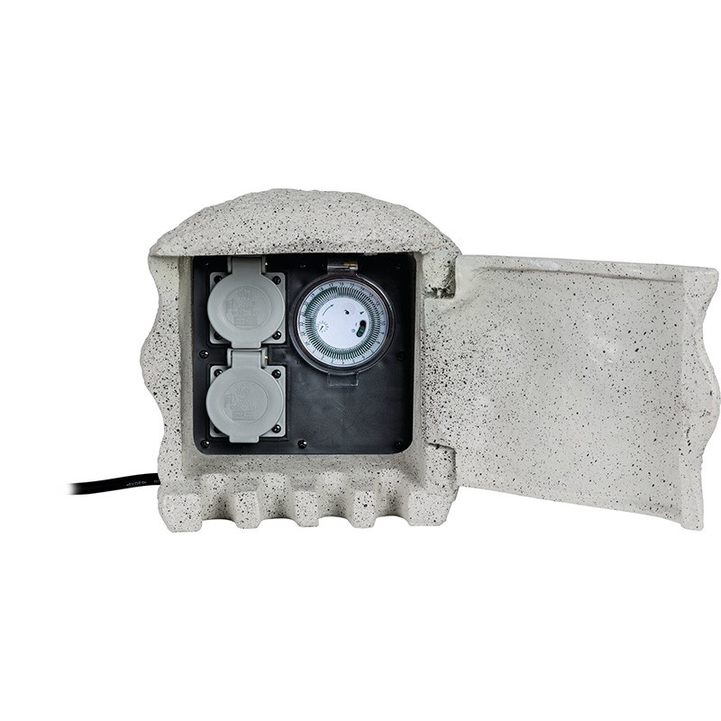 Piedra 2-vägs Eluttag med timer