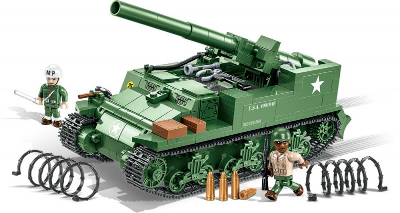 COBI US Army M12 GMC WW2 självgående tungt artilleri kanon