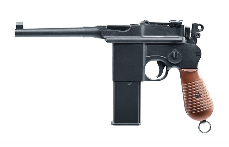 Mausers C96-modell, luger kolsyrepistol i metall, mausermetall replika