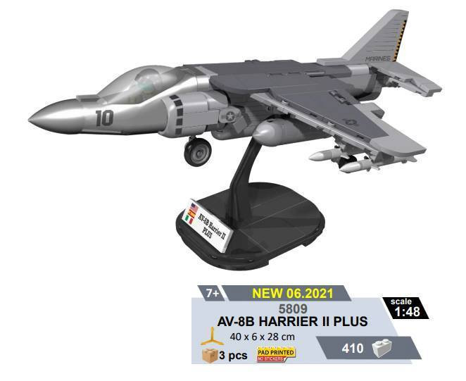 COBI-5809 AV-8B HARRIER II PLUS stridsflygplan i byggsats