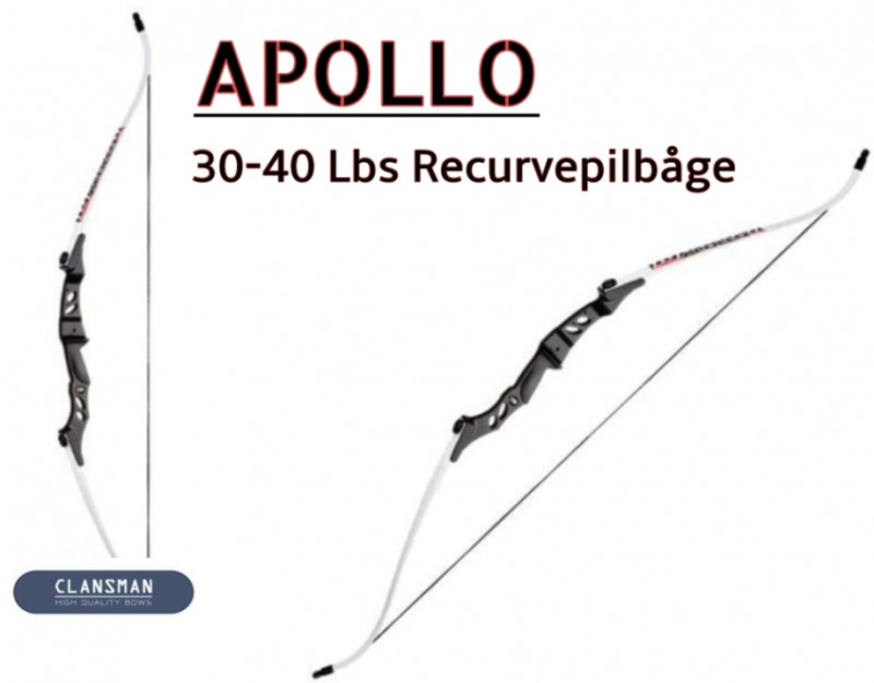 Apollo 30-40 lbs Recurve pilbåge, köp tävlings recurvebåge