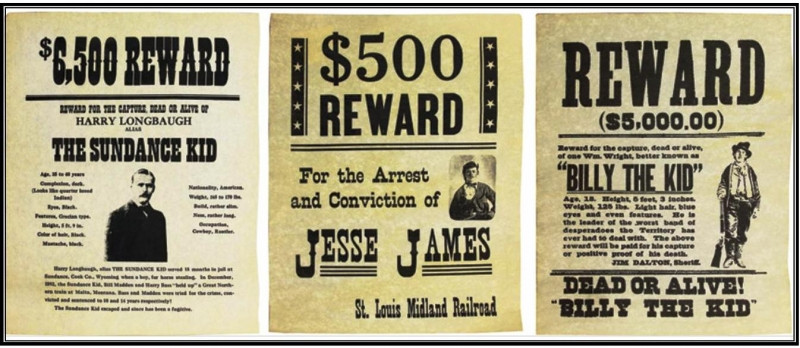 Wanted affischer, wilda västern posters, Billy the kid affisch ...