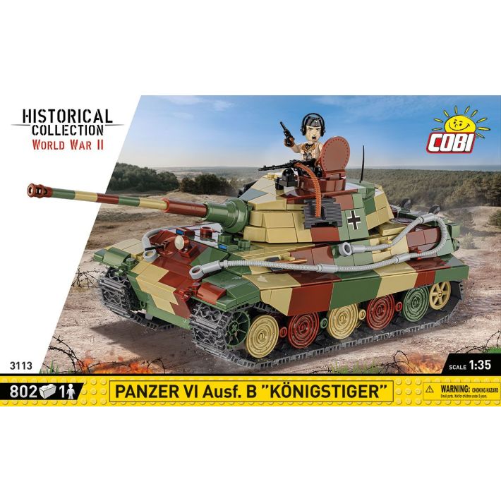 Cobi Tiger 2 stridsvagn VI Ausf. B byggsats i 802 bitar
