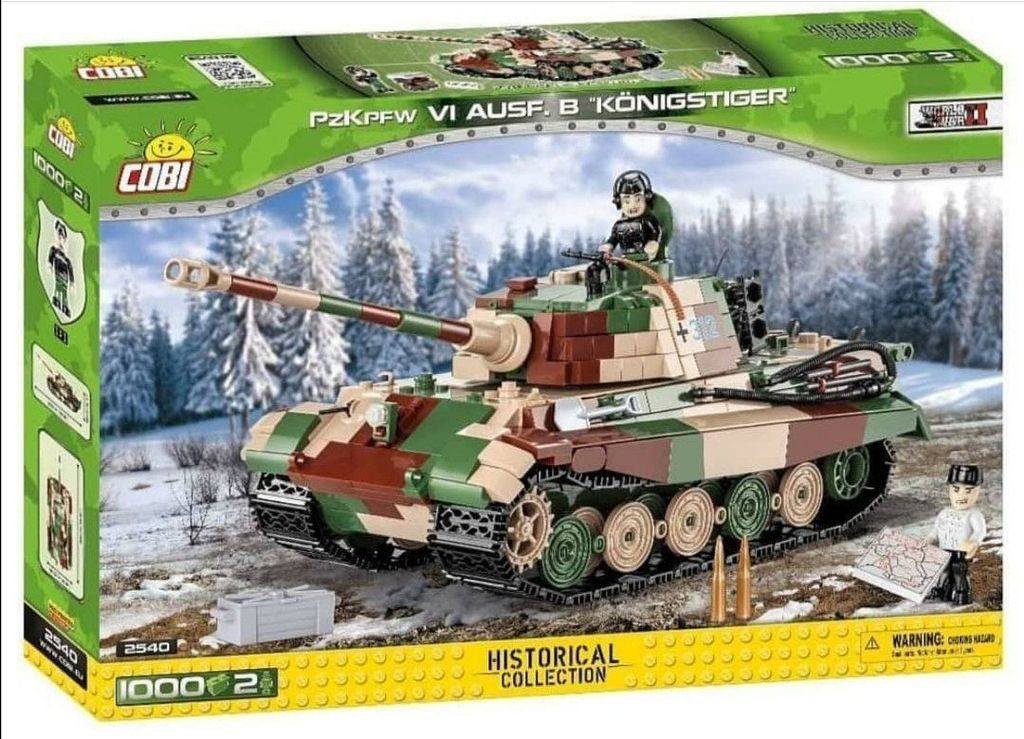 Cobi Tiger 2 stridsvagn VI Ausf. B byggsats i 1000 bitar