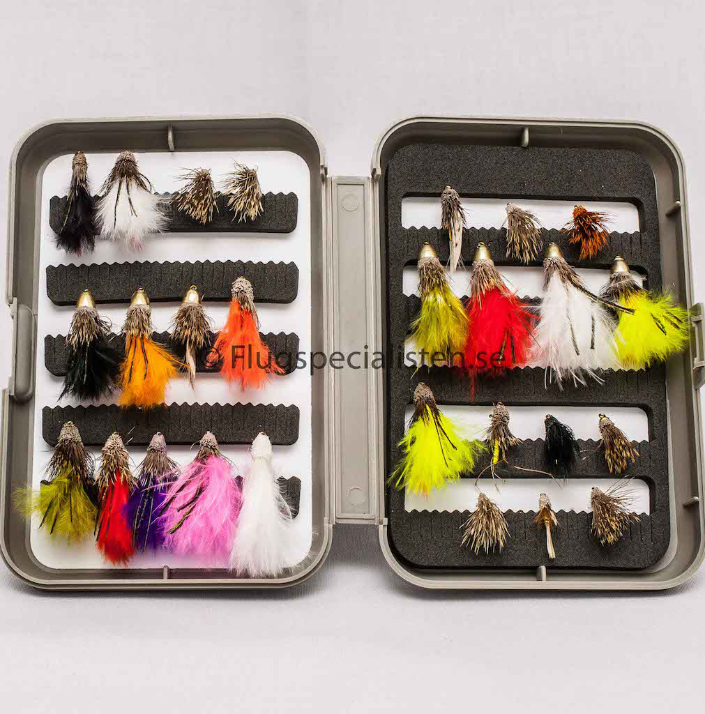 Køb Muddler/Caddie udvalg 27 stk. | Fluvefiskeri er vores ting ...