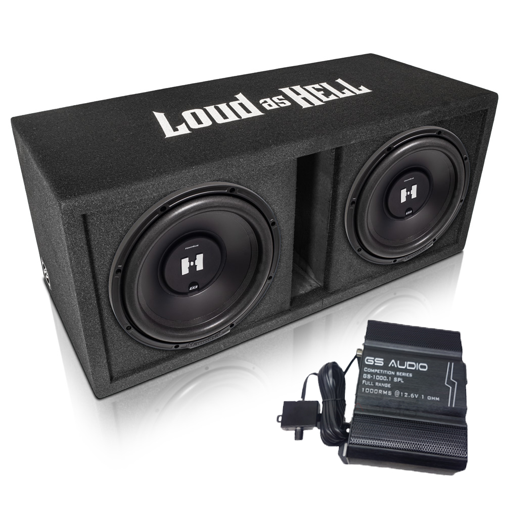 Hannibal HS-1200 D2 2x12" LOUD AS HELL låda +GS Audios COMPETITION Slusteg