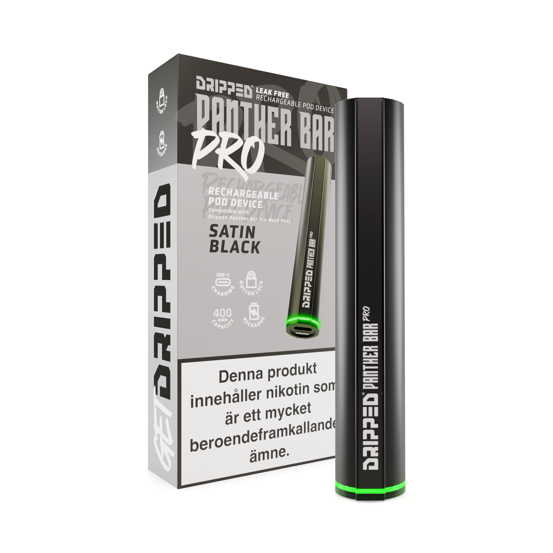Panther Bar PRO Batteri - Satin Black (10-pack)
