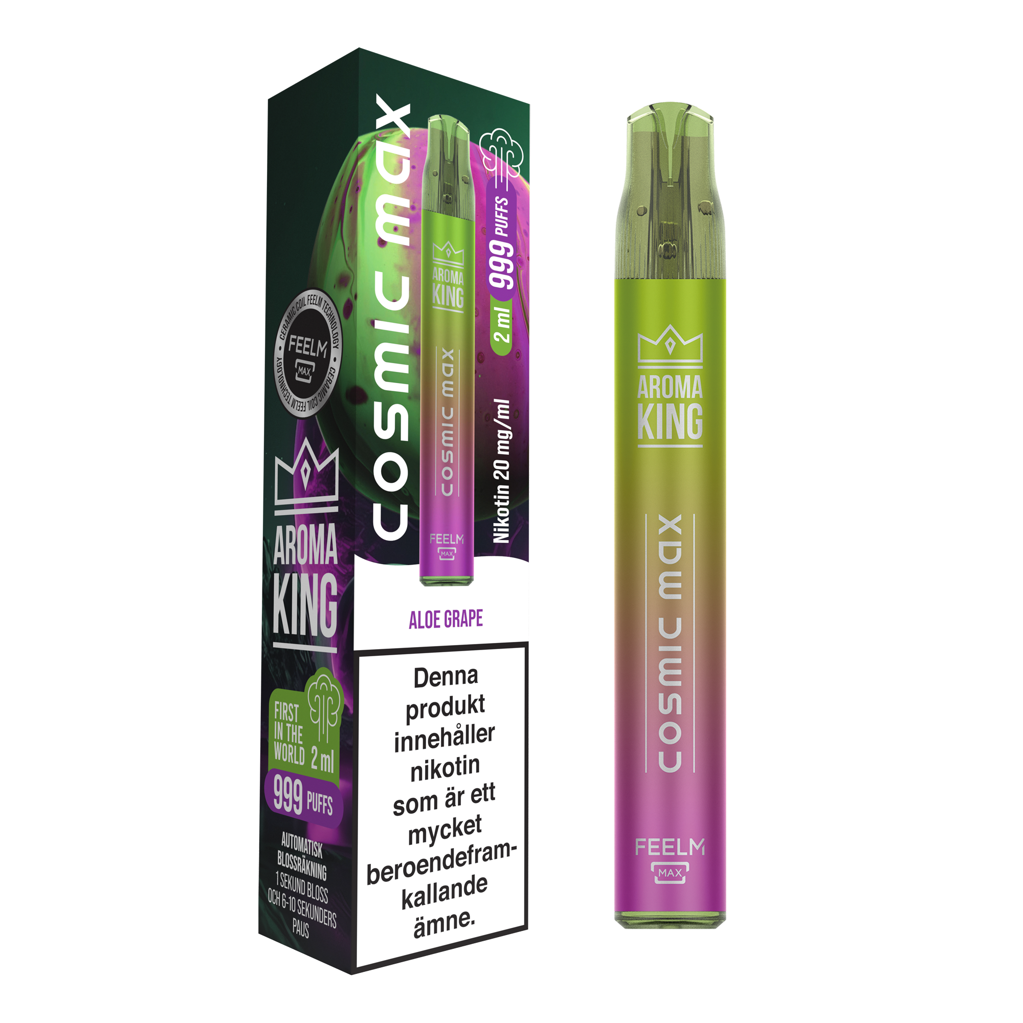 AK Cosmic Max - Aloe Grape (10-pack)