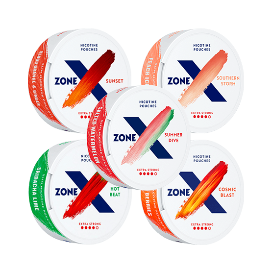 ZONE X Mix Summer Five Extra Strong 5-pack | Snusvaruhuset.se