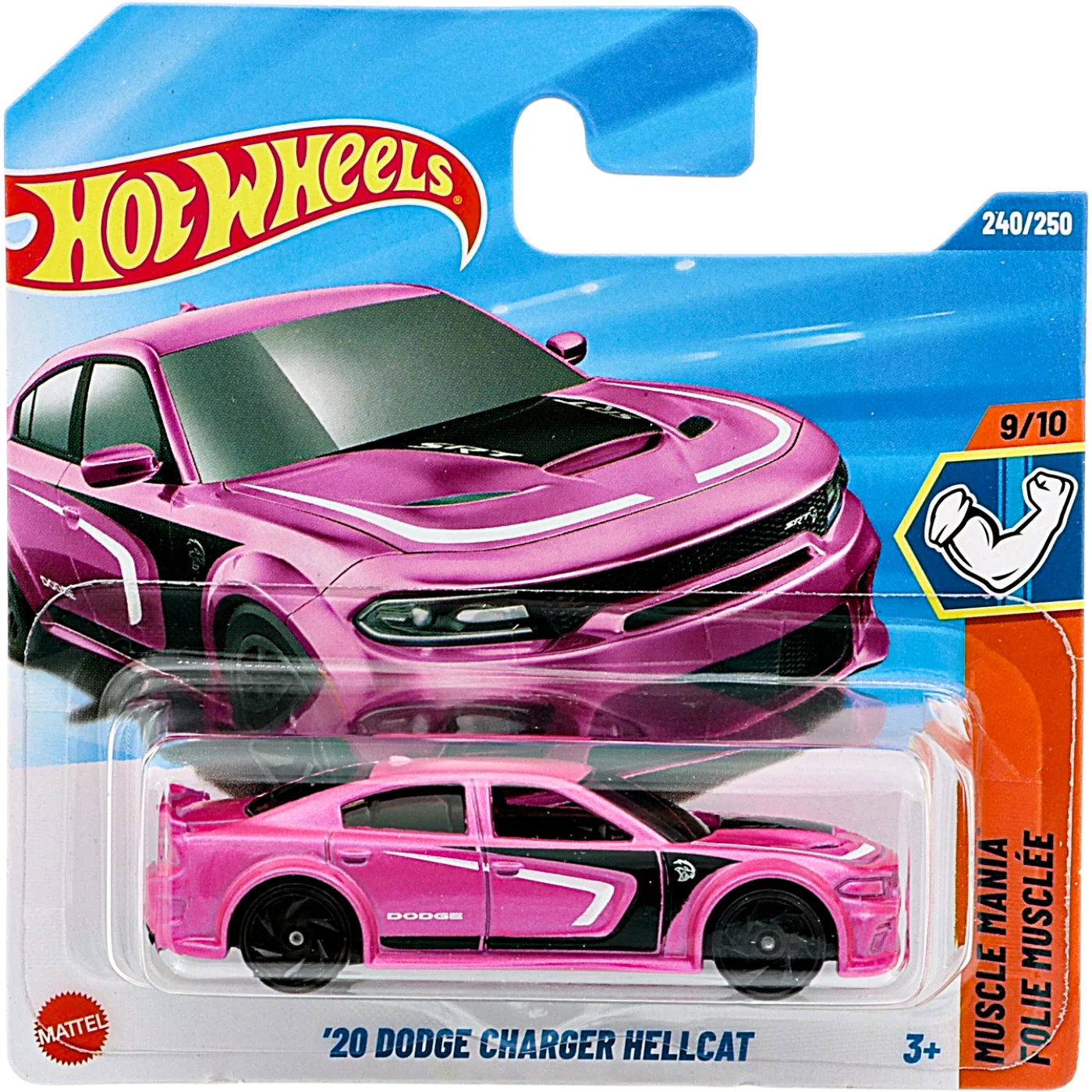 '20 Dodge Charger Hellcat - Rosa - Muscle Mania - Hot Wheels