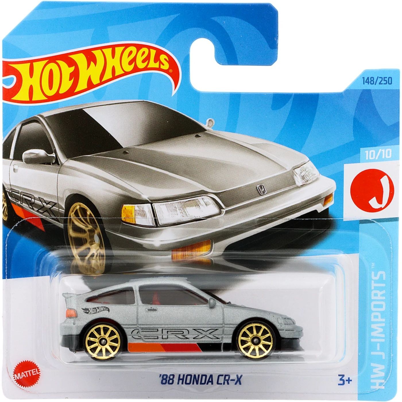 Fynd - '88 Honda CR-X - HW J-Imports 10/10 - Grå - Hot Wheels