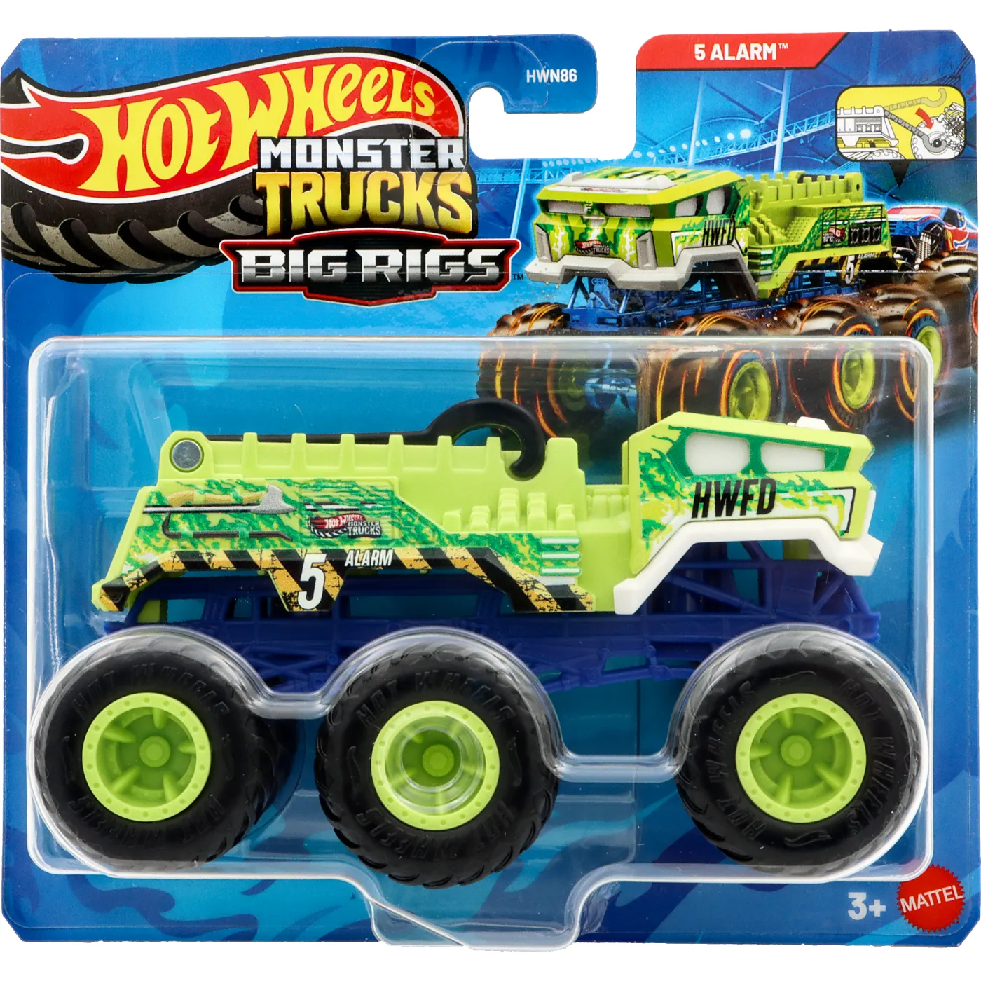 5 Alarm - HWFD - Grön - Monster Trucks Big Rigs - Hot Wheels