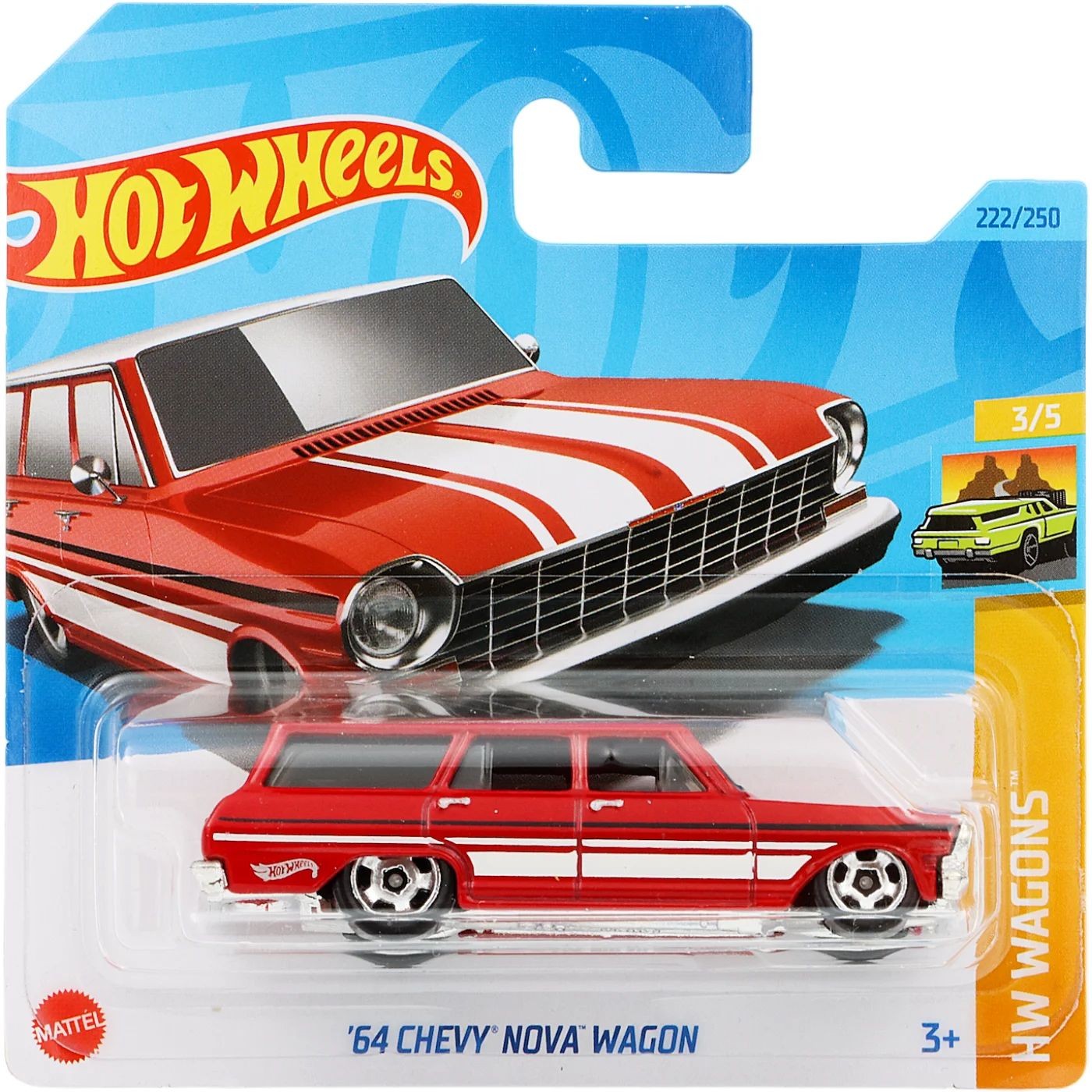 64 Chevy Nova Wagon - HW Wagons - Röd - Hot Wheels