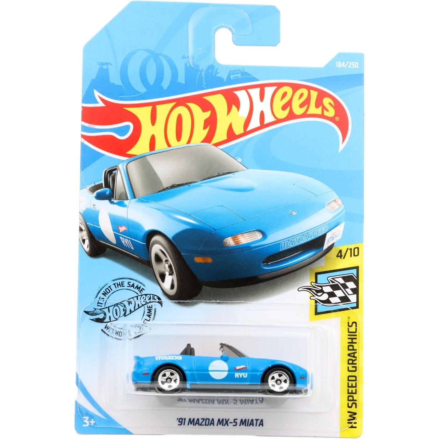 91 Mazda MX-5 Miata - HW Speed Graphics - Blå - Hot Wheels