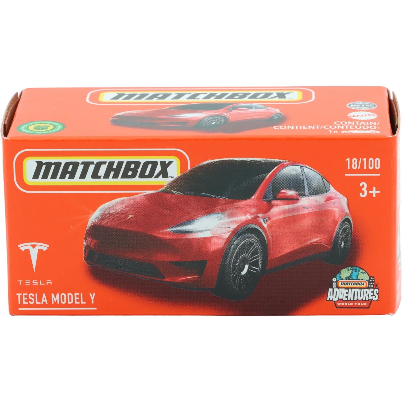 Tesla Model Y - Röd - Power Grab - Matchbox